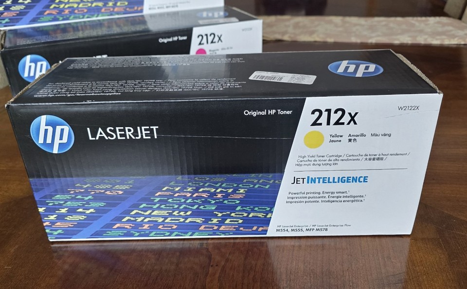 HP Laserjet 212x Ink Catridge Lot/ 1 Black, 1 Yellow, 1 Cyan, & 1 ...
