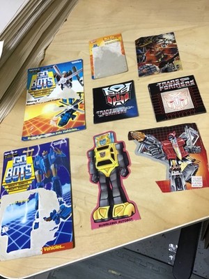 1986 Hasbro Transformers Original G1 Insert Catalog Checklist go bots ...