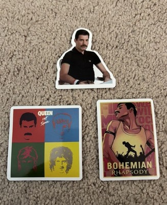 Lot Of 3 Queen Stickers Band Logo Decal Set Freddie Mercury Bohemian ...