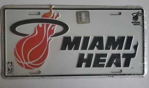 NBA Vintage Miami Heat Aluminum Novelty License Plate NEW Plastic ...