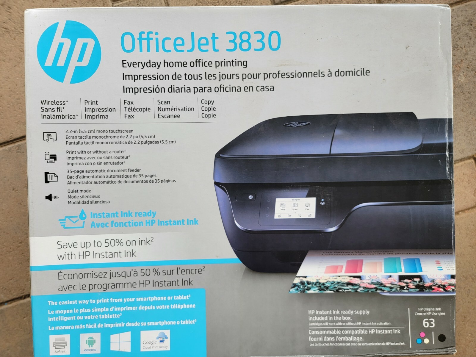 HP OfficeJet 3830 All-in-One Inkjet Printer for sale online | eBay