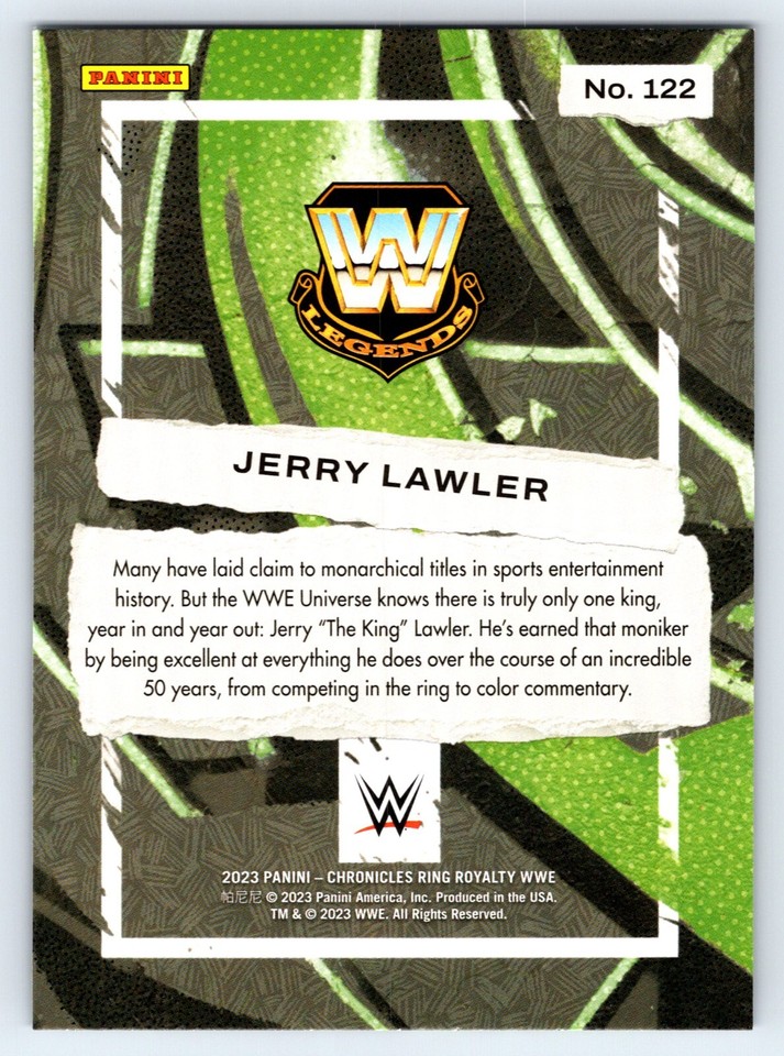 Jerry Lawler 2023 Panini Chronicles WWE RING ROYALTY INSERT Card #122 ...