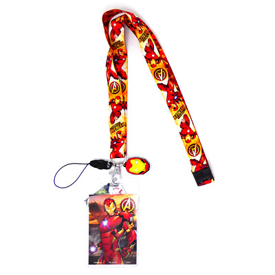Marvel Comics Iron Man Lanyard With Soft Touch Dangle | eBay