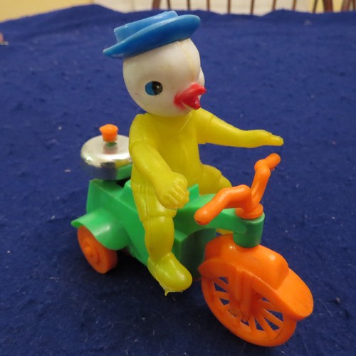 Vintage Easter Unlimited Wind Up Duck Tricycle Moped with Bell WORKS ...