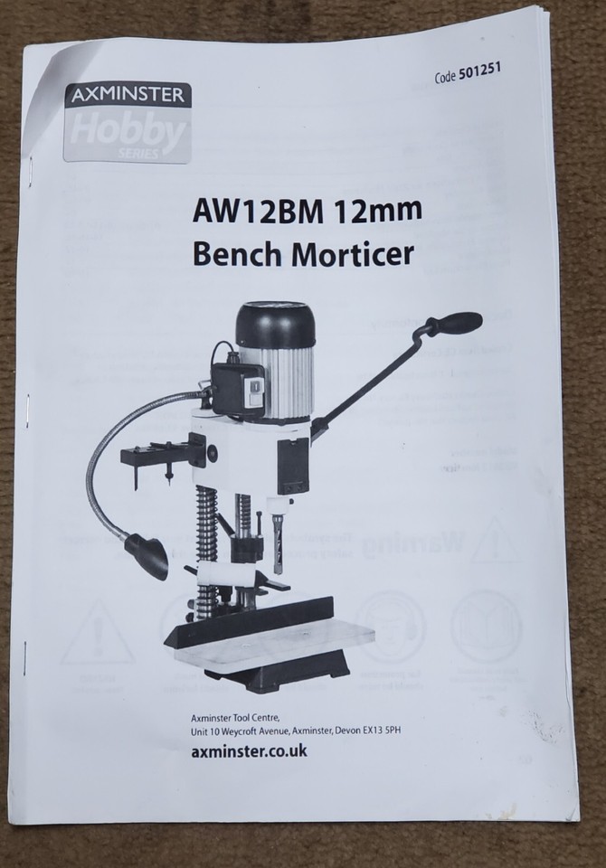 Axminster bench morticer machine AW12BM | eBay UK