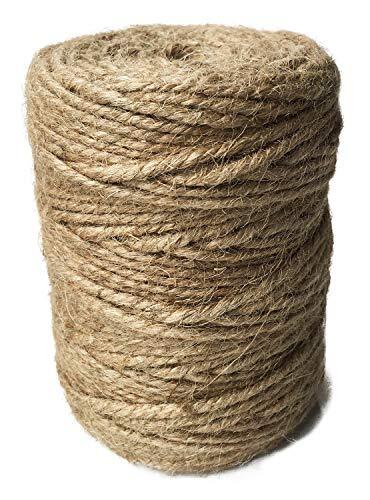 328Feet Natural Jute Twine, 3 Ply 3mm Arts and Crafts Jute Rope Heavy ...