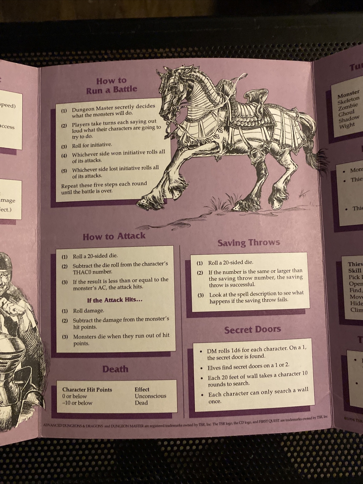 D&D Advanced Dungeons & Dragons First Quest 2nd Edition Dungeon Master ...