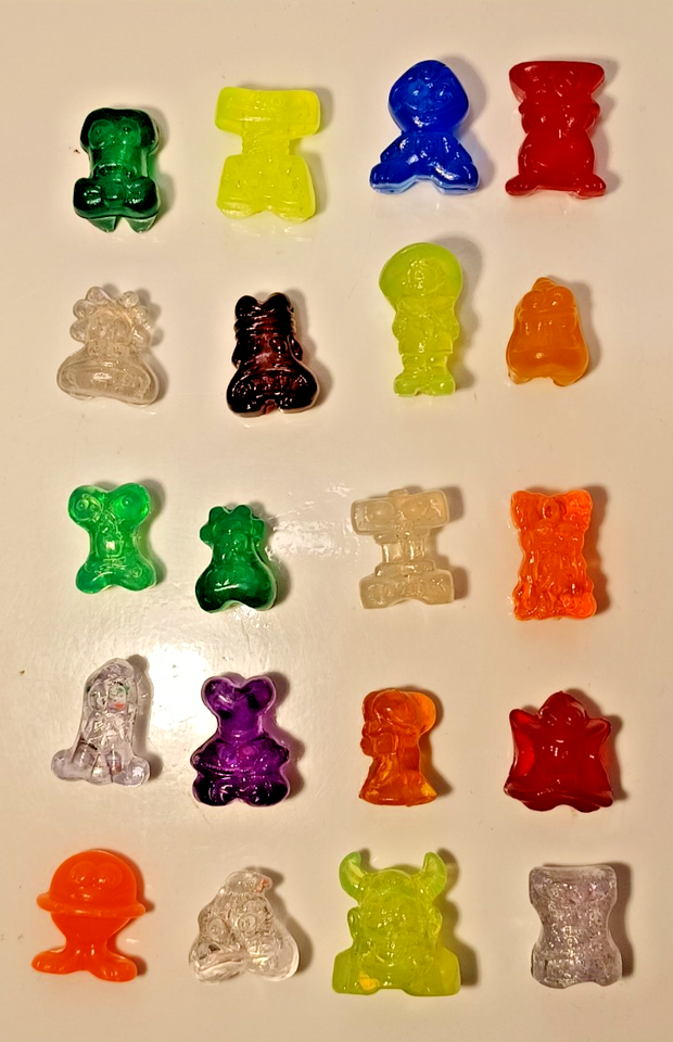 20 Piece CLASSIC CRAZY BONES GOGOS -MUTANTS-RARE LOT Translucent ...