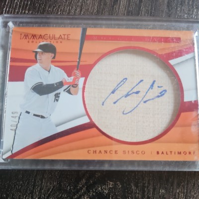 2018 Panini Immaculate Rookie Bats Red /49 Chance Sisco #RB-CS Auto RC ...
