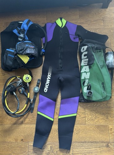 Scuba Diving Equipment– BCD Fins wet suit medium | eBay UK