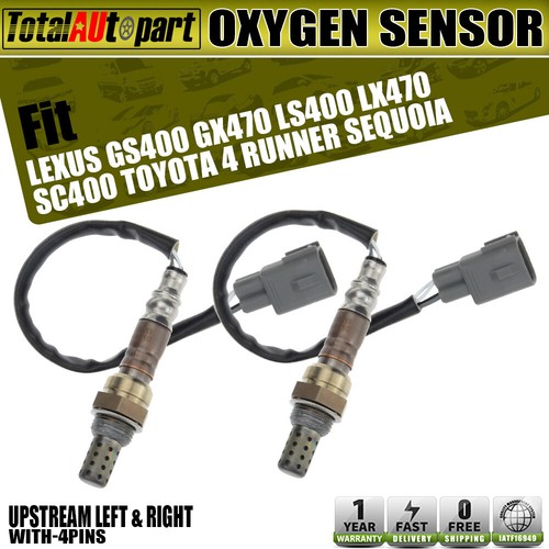 2x O2 Oxygen Sensor for Lexus LS400 LX470 Toyota 4Runner Sequoia Tundra ...