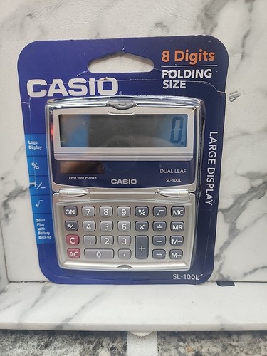 CASIO SL-100L Solar Calculator with Folding Hard Case 79767162825| eBay