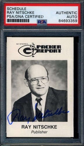 Ray Nitschke PSA DNA Signed 1990 Packer Report Autograph | eBay