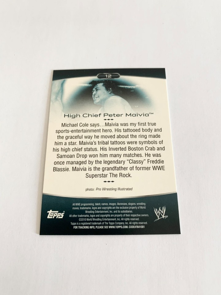 High Chief Peter Maivia 2010 Topps Platinum WWE Base Card # 12 | eBay