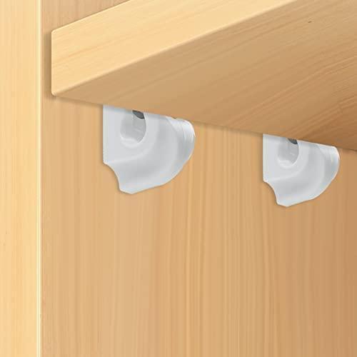 24 Pack White Down Wall Clip Closet Shelves Clips Wire Shelf Loop Clips ...