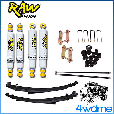 Holden Rodeo RA RAW Front & Rear Shocks + Torsion + Leaf Spring 2" HD ...