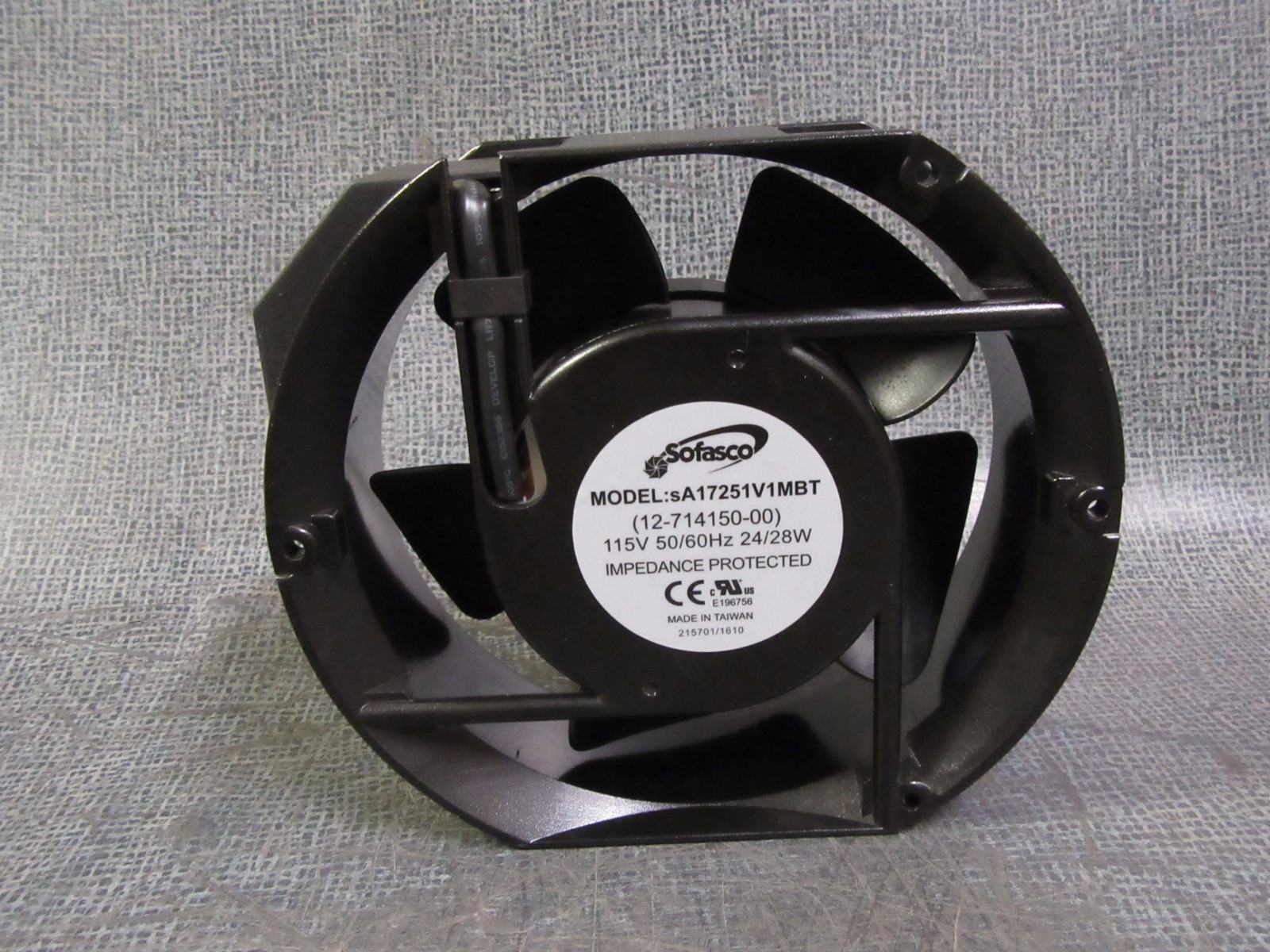 SOFASCO COOLING FAN 115 VAC 50/60 Hz 24/28W MODEL: SA17251V1MBT 12 ...