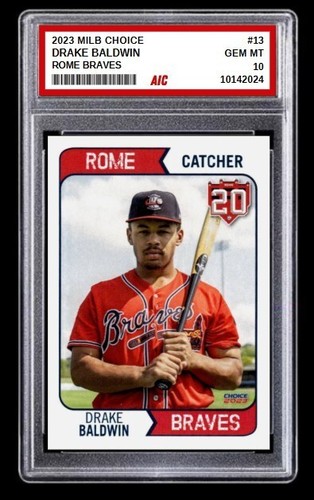 2023 Drake Baldwin Minor League Rookie Card #13 Rome Braves MINT Graded ...