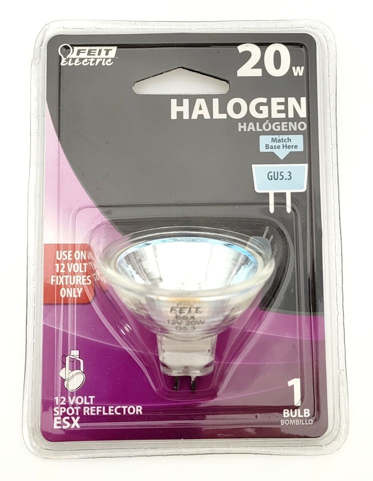 Feit Electric Lot of 7 20W Halogen Bulbs 12v Spot Reflector ESX GU5.3 ...