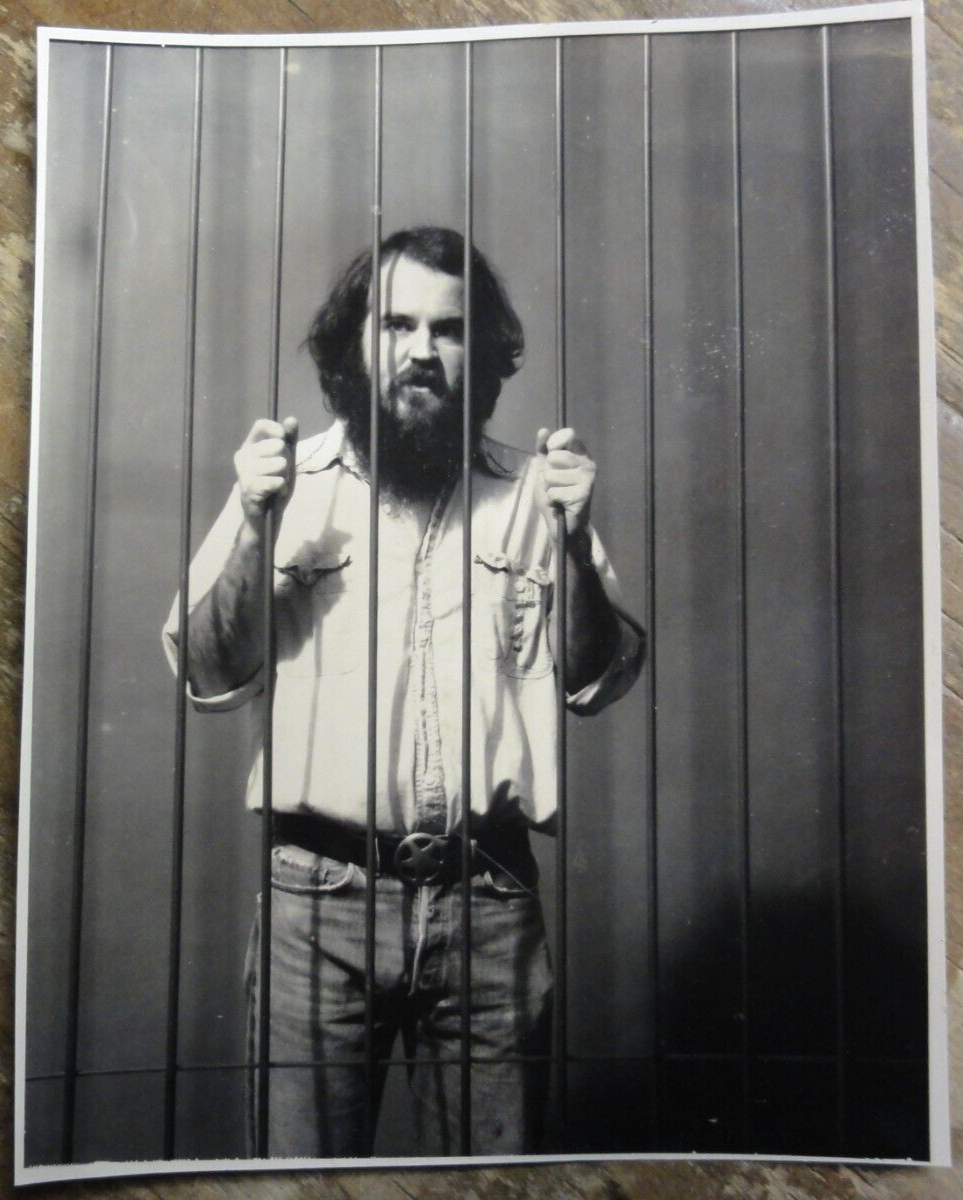 Bearded Man in Jail Cell Looking Through Bars Prop? Vintage Photo | eBay