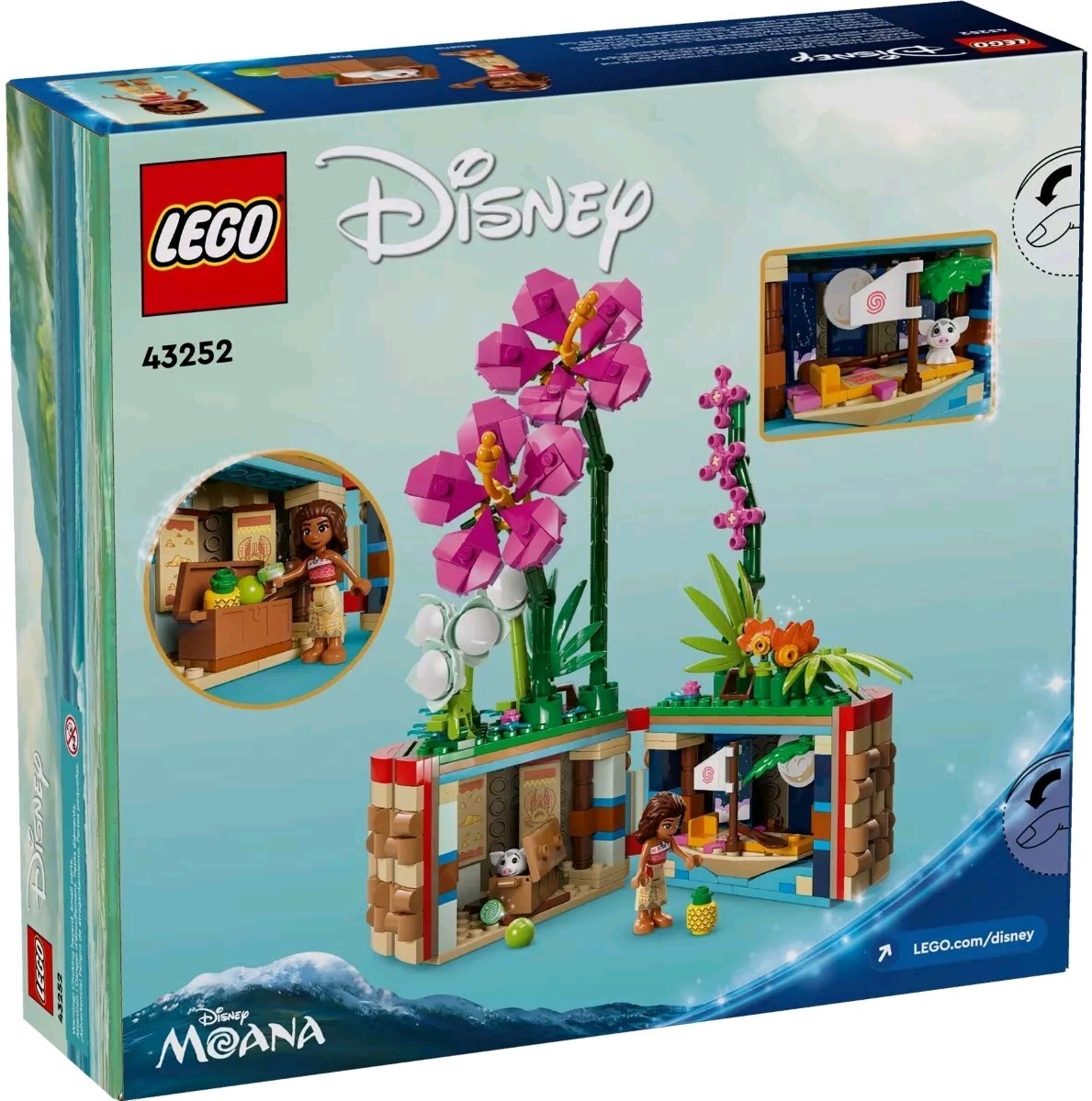 LEGO Disney (43252) Moana's Flowerpot - 619 pcs - Pua Island Flowers ...