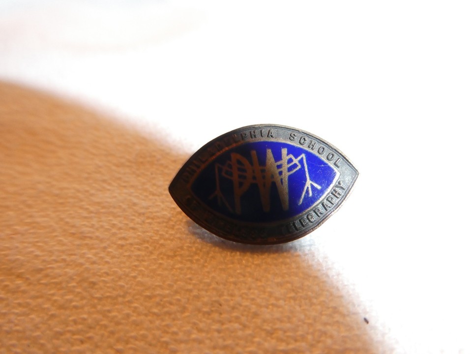 STERLING LAPEL PIN- PHILADELPHIA WIRELESS TELEGRAPH COMMUNICATION ...