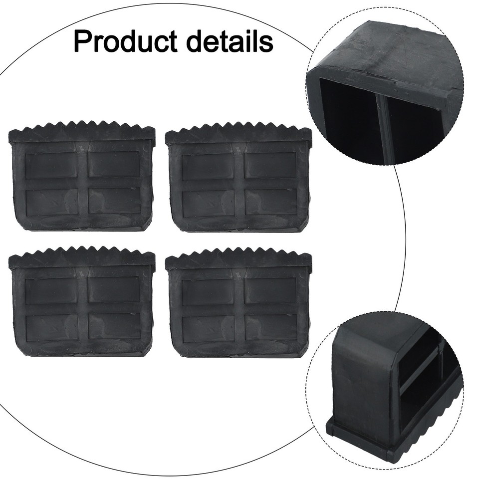 Safety Focused 4Pcs Rubber Ladder Feet Pads with Non Slip Design for ...