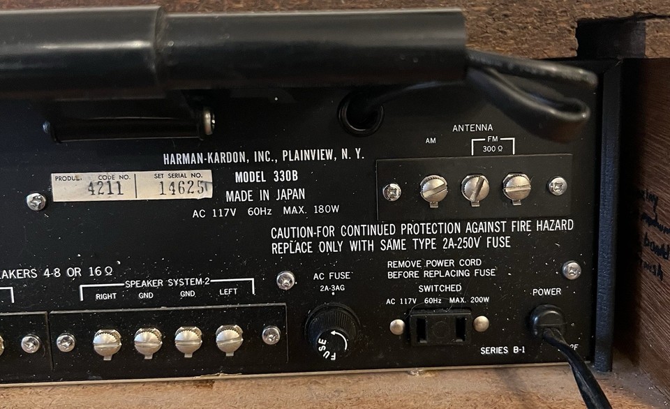 Harman Kardon 330B Receiver Fully Serviced Professionally Great ...