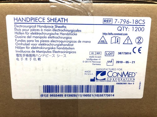 Case of 1200 ConMed Hyfrecator Disposable Handpiece Sheath NonSterile 7 ...