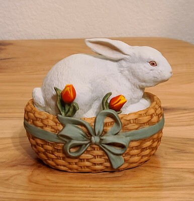 Bunny Rabbit Tulip Music Box By Gordon Fraser 1983 Schmid Easter | eBay