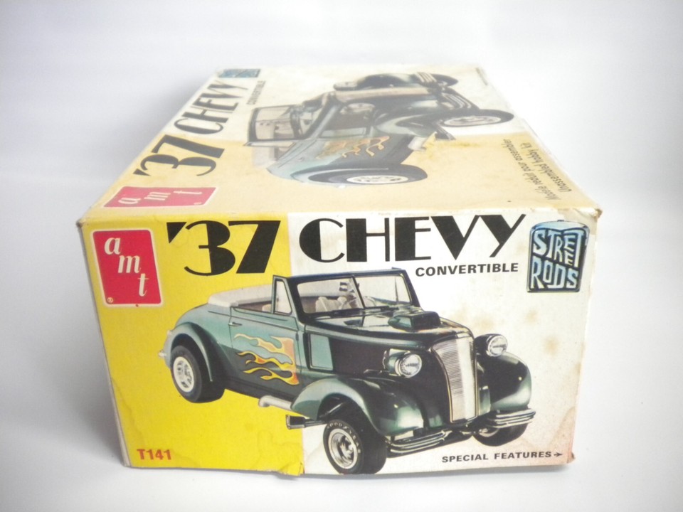 BOX ONLY Vtg AMT 1937 37 Chevy Convertible 1:25 Street Rods Plastic ...