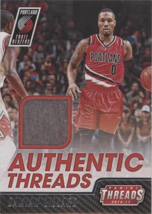 2016-17 Panini Threads - Authentic Threads Damian Lillard #12 (MEM) for ...