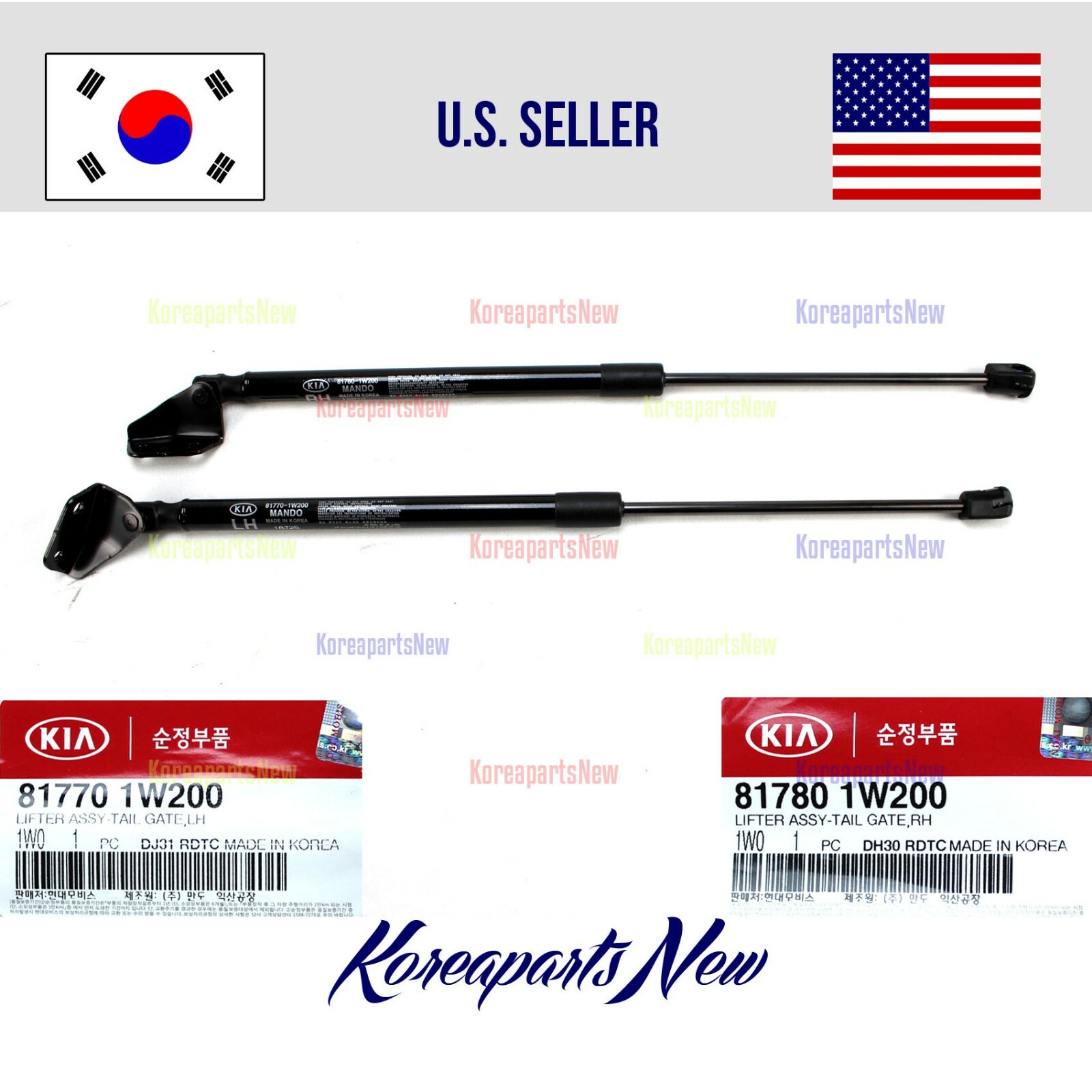 Tailgate Lift Support Strut Shock Set 2pcs ⭐GENUINE⭐ Kia Rio Hatchback ...