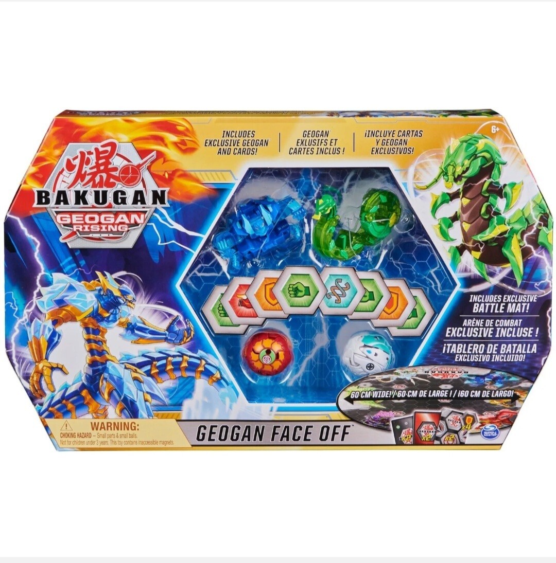 Bakugan Geogan Rising Geogan Face Off Bundle w/ Exclusive Geogan, Mat ...