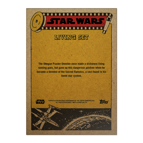 Topps STAR WARS Living Set 403 PRASTER OMMLEN 404 BEEZER FORTUNA 2 CD ...