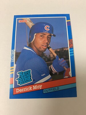 1991 Donruss Derrick May Chicago Cubs RC Rookie | eBay