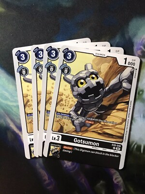 4x Digimon Card Game Gotsumon EX8-046 Chain of Liberation Common NM | eBay
