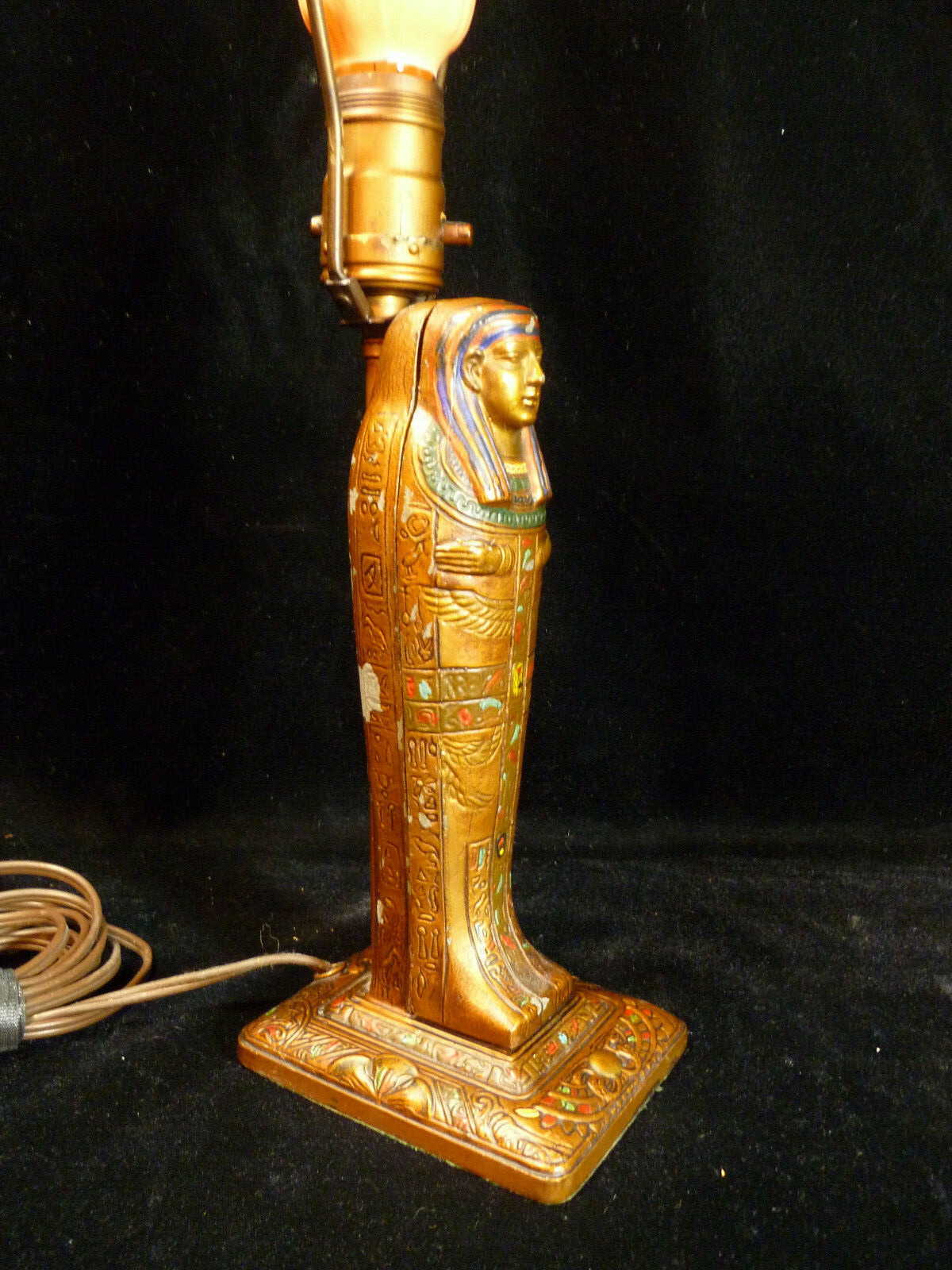 RARE SIGNED LOUIS V. ARONSON EGYPTIAN REVIVAL EROTIC MUMMY LAMP - CIRCA ...