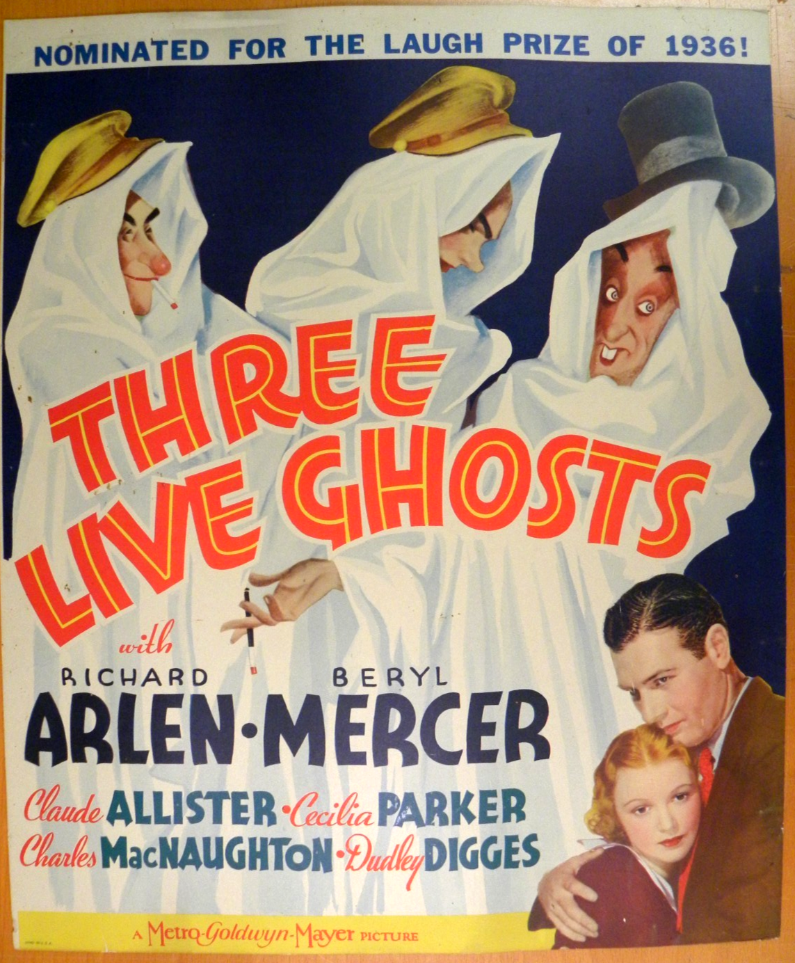 1936 trimmed window card "THREE LIVE GHOSTS" | eBay