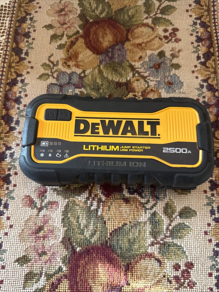 DeWalt 2500 Peak Amp Lithium Jump Starter with USB Power Bank | eBay