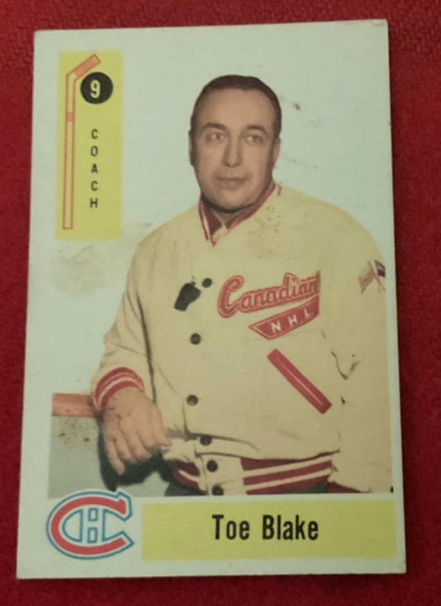 1958-59 #9 TOE BLAKE MONTREAL CANADIENS PARKHURST HOCKEY CARD NHL | eBay