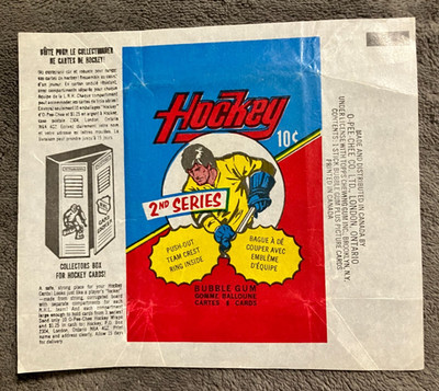 1973-74 OPC (O-PEE-CHEE) NHL HOCKEY 2nd SERIES EMPTY WAX WRAPPER, .10 ...