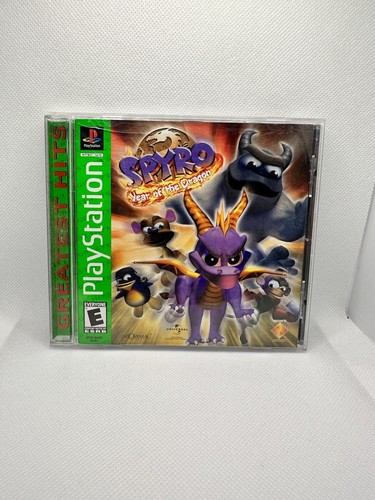 Spyro Year of the Dragon Black Label Disc and Manual Greatest Hits Case ...