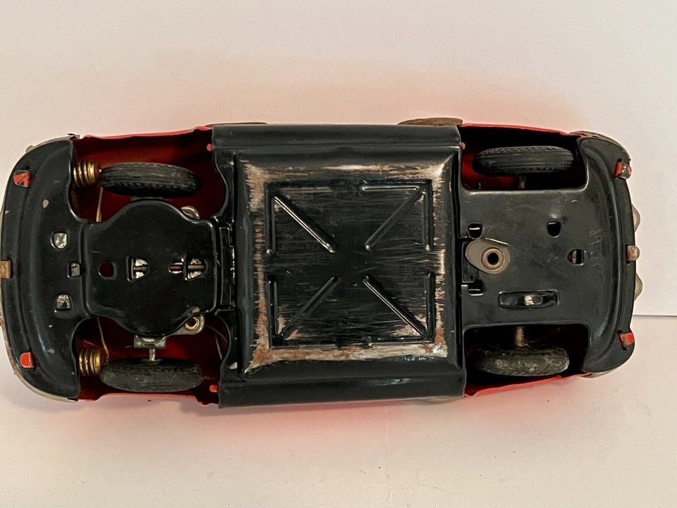 Vintage Japan Tin Battery Operated 1950's Ford Toy Car Headlights 8.5 ...