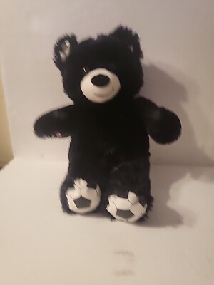 Build A Bear Soccer Bear 16" Plush Stuffed Animal Black BAB | eBay