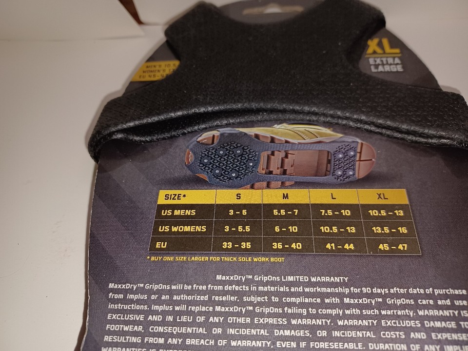 Maxx Dry Traction Boots GripOns Snow Ice Winter Unisex XL New | eBay