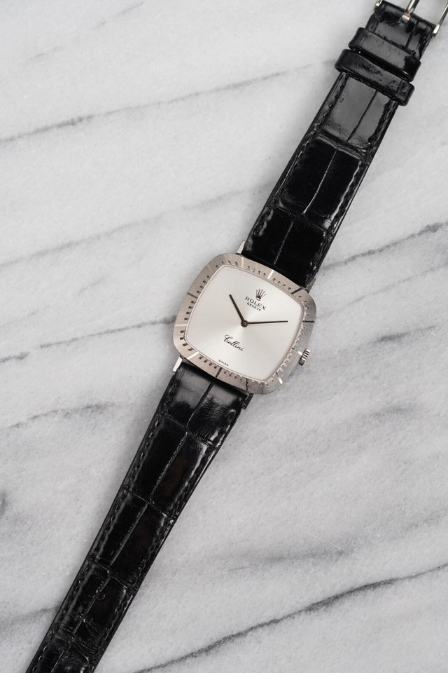 Vintage Rolex Cellini Tank Ref 4084 80s Manual Wind 18K White Gold ...