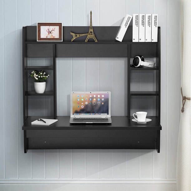 Home Office Floating Computer Desk Wall Mount Workstation Laptop Table ...
