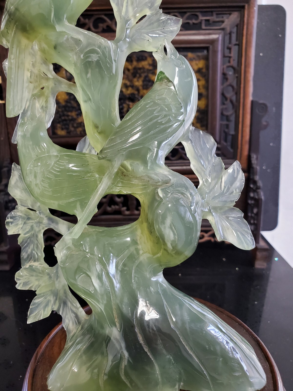 Hand Carved Jade Jadeite Bird Statue | eBay