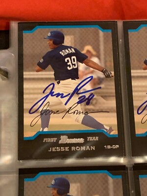 JESSE ROMAN AUTOGRAPHED SIGNED 2004 BOWMAN CARD PADRES COA | eBay
